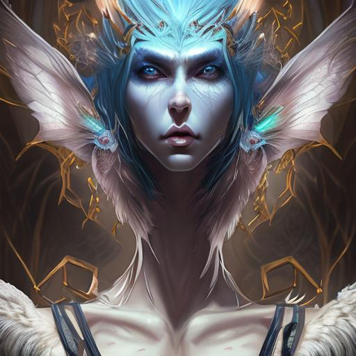 Full body portrait of a Harpy, smooth soft skin, big... | OpenArt