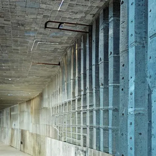 linear space, intricate sewer labyrinth, underground... | OpenArt