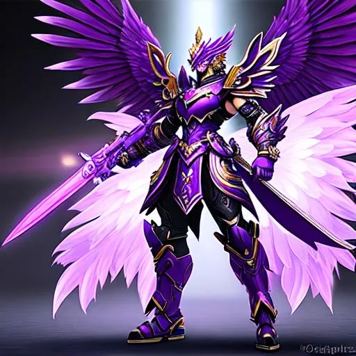 purple garuda warrior | OpenArt
