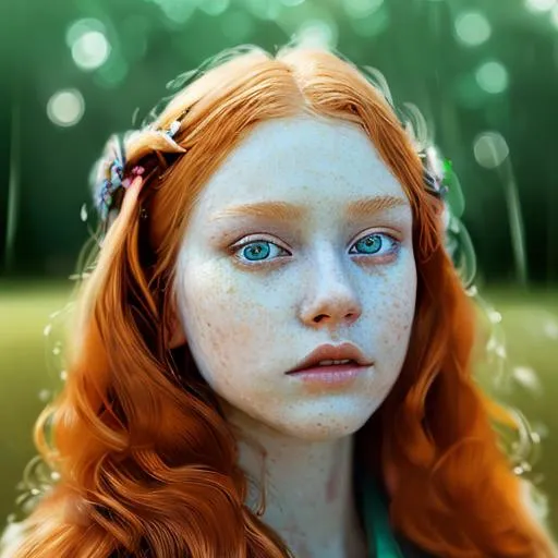 blond cute skinny dirndl girl with blue eyes and pal... | OpenArt