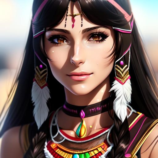 semi-realistic anime girl, skin highlights, hair hig... | OpenArt