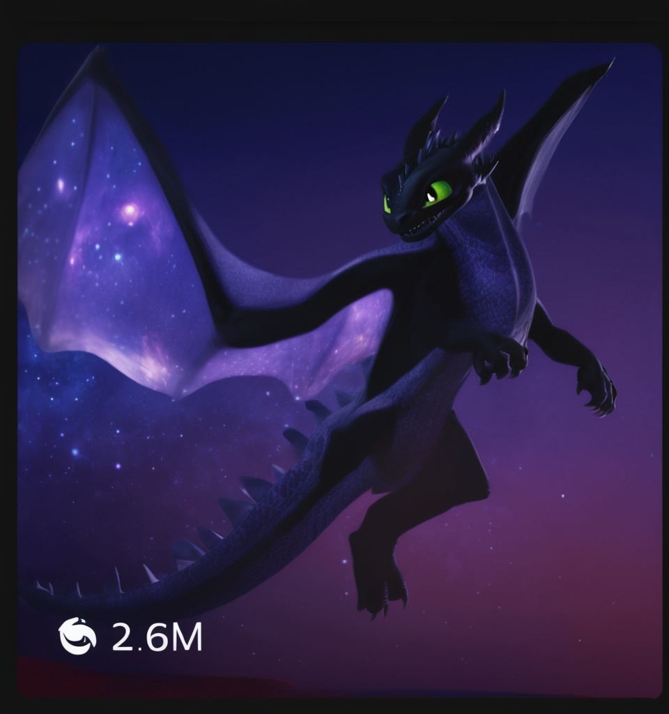 A dragon that looks like toothless, but the dragon h...