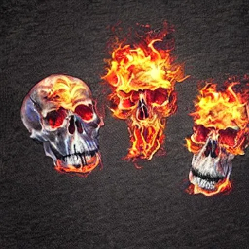 flaming skulls | OpenArt