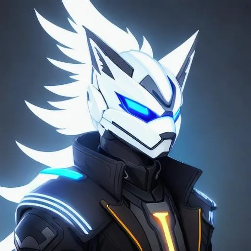 a male protogen fursona, well drawn, masterfully dra... | OpenArt