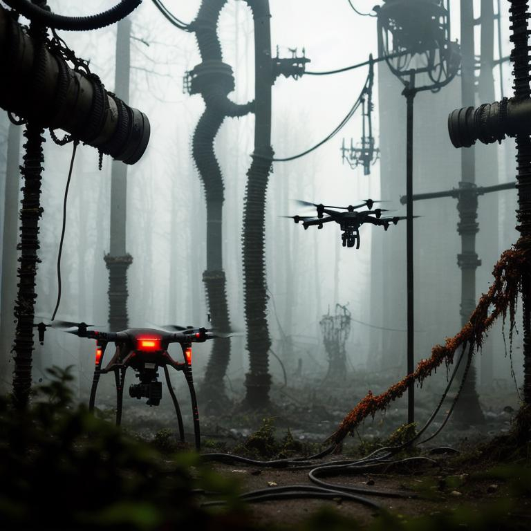 dark fantasy, dirty alien rusty drone, polymorph, ca... | OpenArt