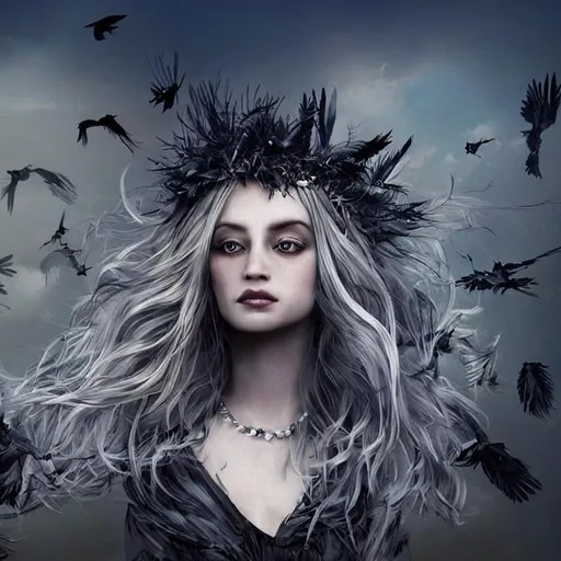 Centered portrait of a beautiful, young, blonde prin... | OpenArt