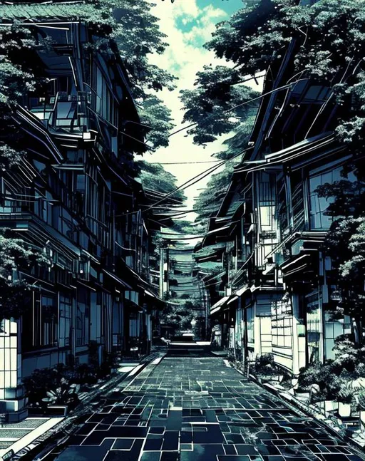 japanese abounded house, horror world , dark night