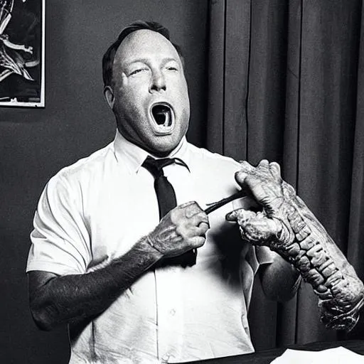 Alex Jones slaps jesus | OpenArt