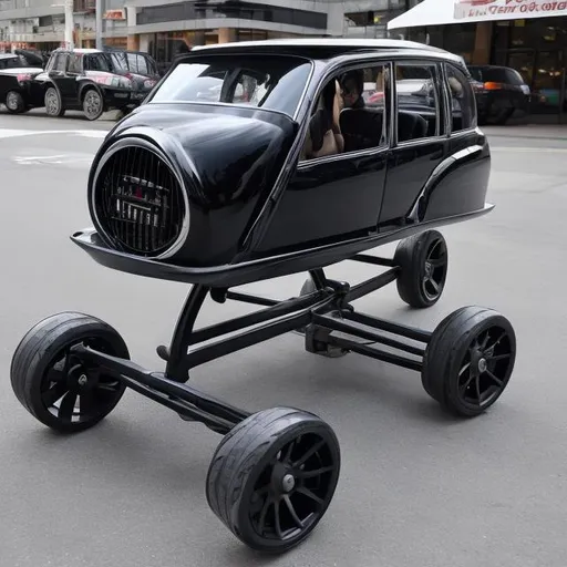 car with 8 wheels on diffent arms like a spider but... | OpenArt