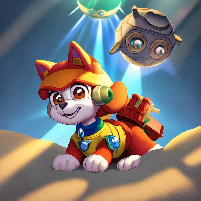 image of paw patrol with in an alien ship, aliens an... | OpenArt