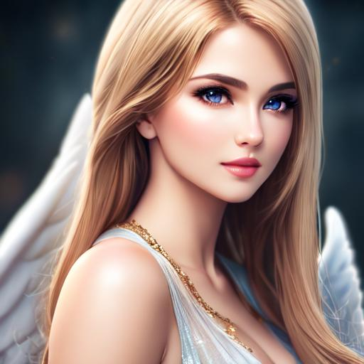 Beautiful angel woman, Wing, perfect body, cute, fac... | OpenArt