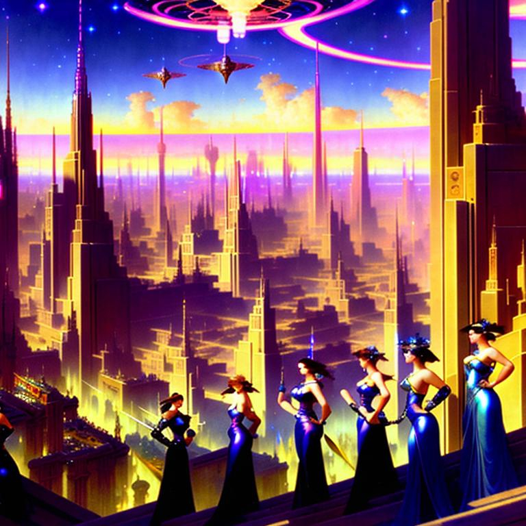 Eight gorgeous gynoid sister-muses witness the Battl... | OpenArt