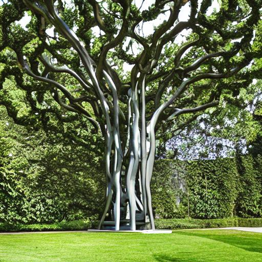 sculpture of tree with extremely large canopy made o... | OpenArt