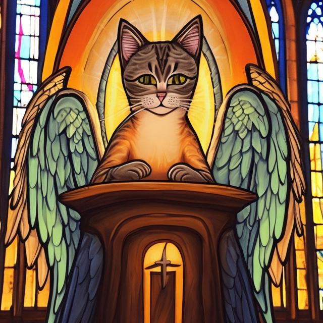 Cat church angel | OpenArt
