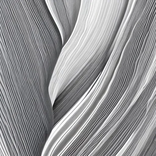 7 vertical flowing lines, thin quick light strokes,...