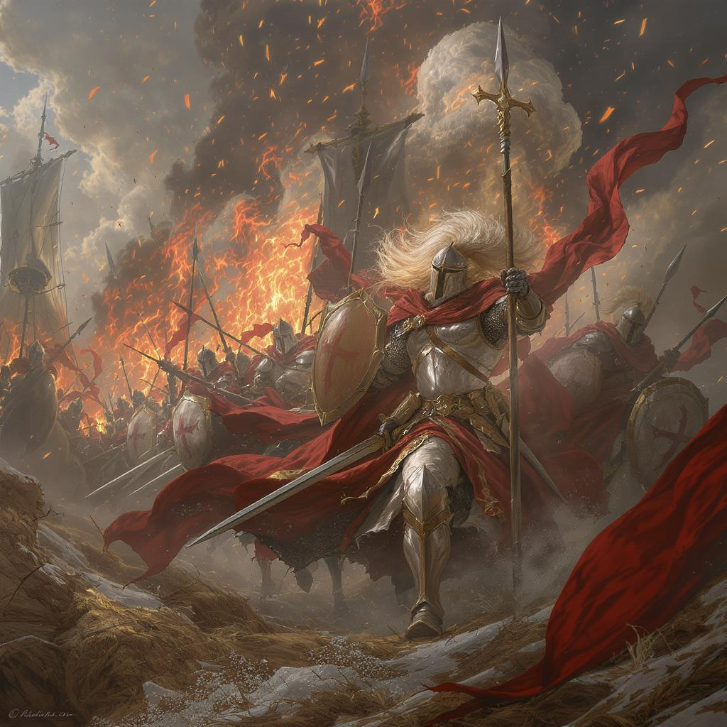 crusaders in battle