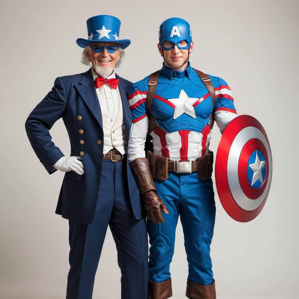 Uncle Sam and Captain America