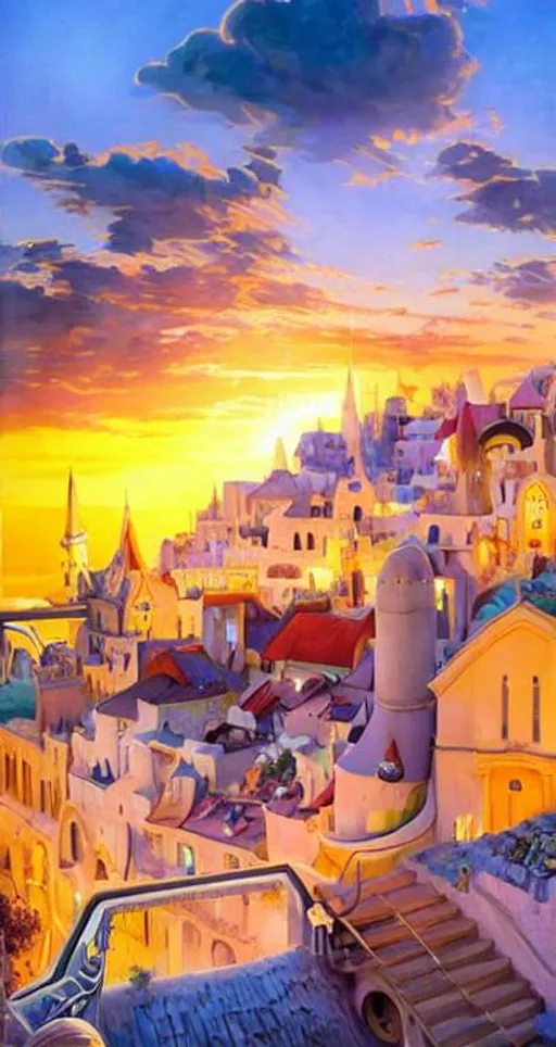 Dreamy, stunning photofinishing, a beautiful city by... | OpenArt