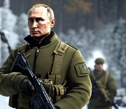Vladimier Putin as Russian Soldier in "Call of duty" | OpenArt