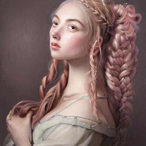 renaissance painting of young beautiful lady, hyper... | OpenArt