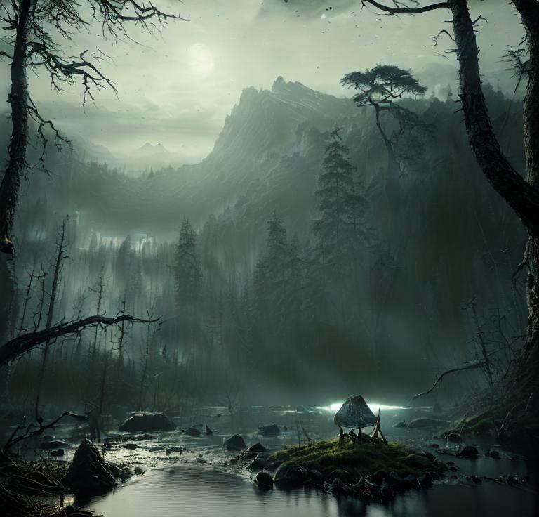 death,landscape,darkness,lost forest,elden ring,blac... | OpenArt