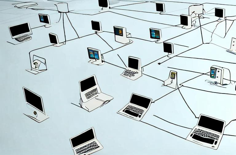 Make it sketch about computer network topology | OpenArt