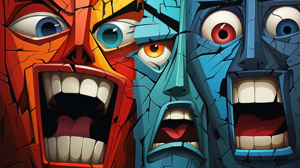 vector wall of blocked emotions | OpenArt