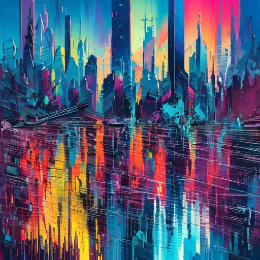 Dreamy Cityscape Illumination: Create an abstract ex... | OpenArt