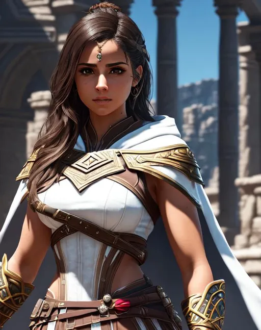 an attractive Naomi Scott from Assassin's Creed Odys...