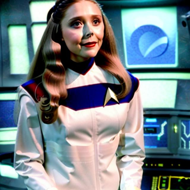 realistic photo image of beautiful Elizabeth Olsen d... | OpenArt