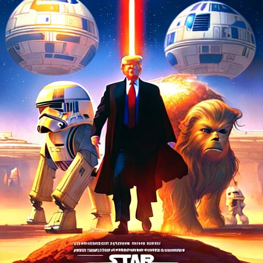 Donald Trump in Star Wars movie poster by Drew Struz... | OpenArt
