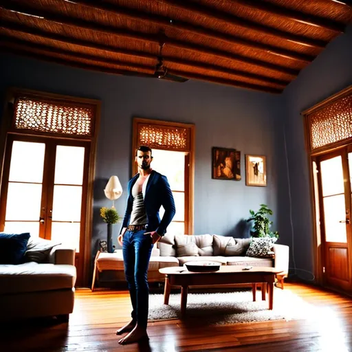 A perfect man in his house