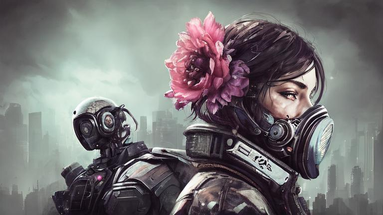 Cyberpunk mechs, Riots in the streets, corporate cor...