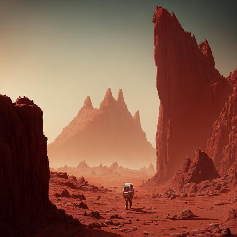 Tory Gate on Mars, beautiful, artstation trends, cin...