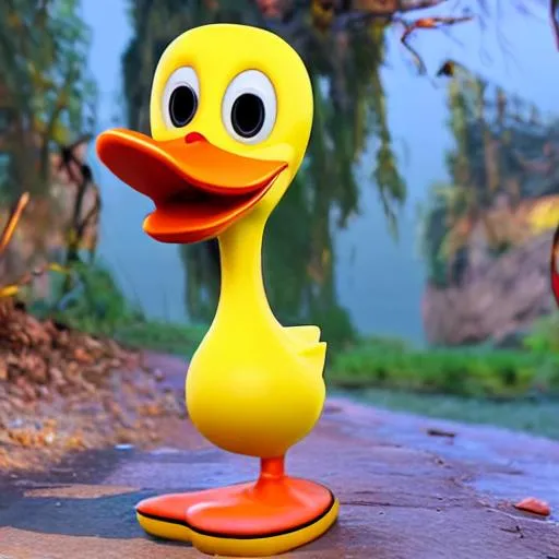A 3D little Donald duck in a space. | OpenArt