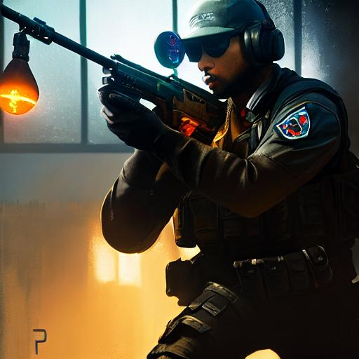 Professional painting of dokkeabi from rainbow six s... | OpenArt