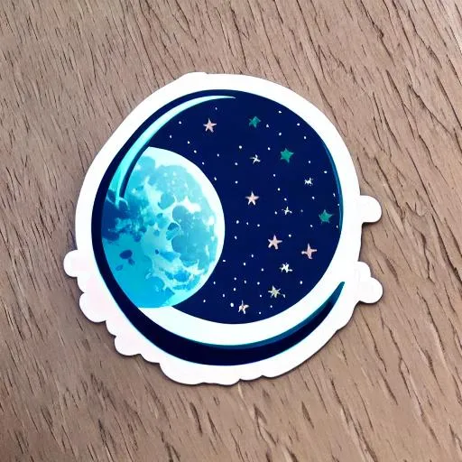 Moon sticker | OpenArt