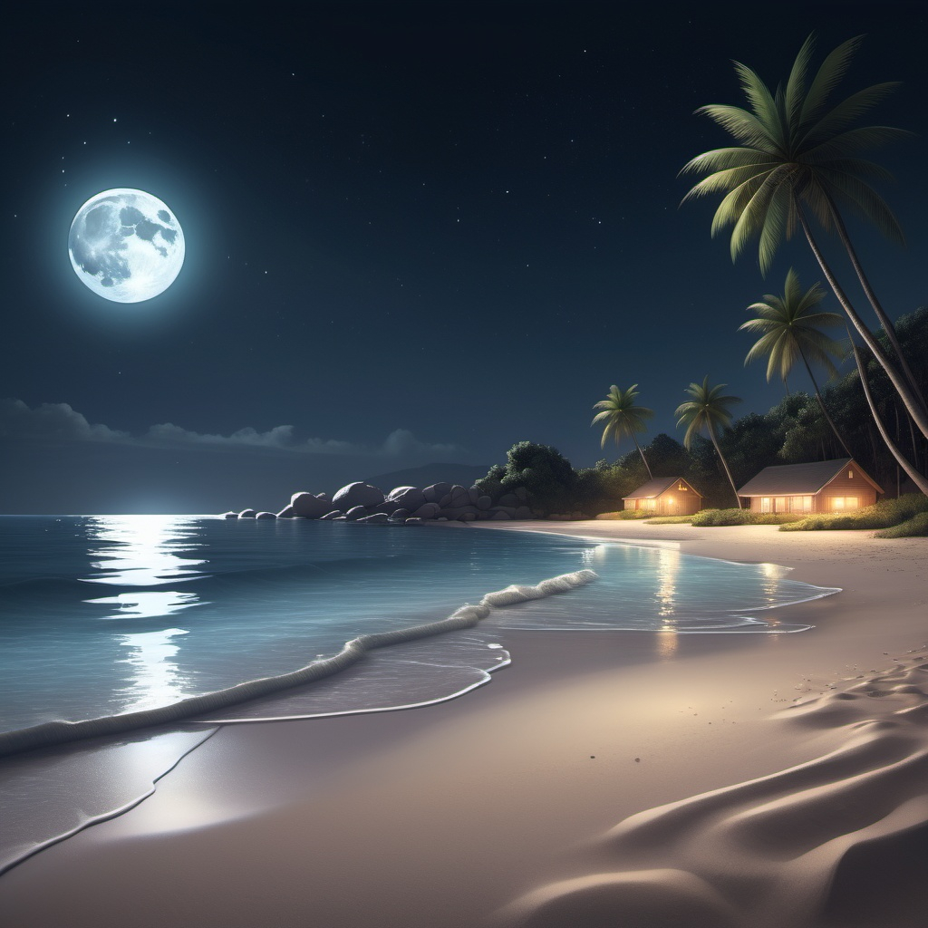 Peaceful Rest by the Ocean Setting: A calm beach at...