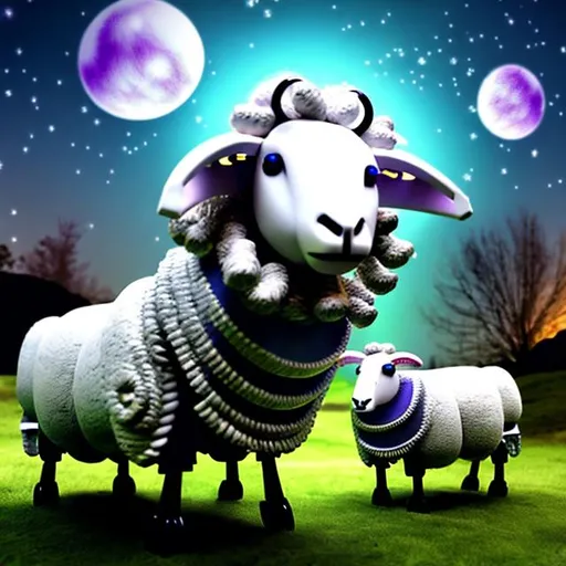 robotic magical sheep | OpenArt