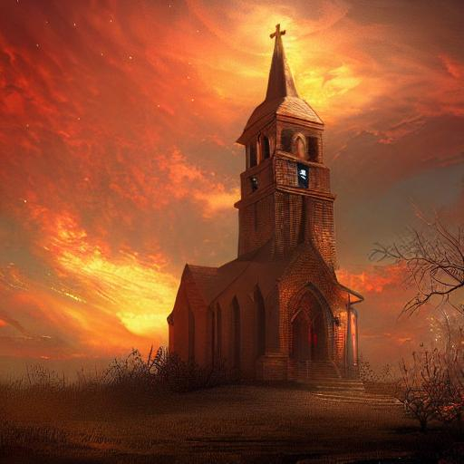an ultra detailed animation of a church steeple, dig... | OpenArt