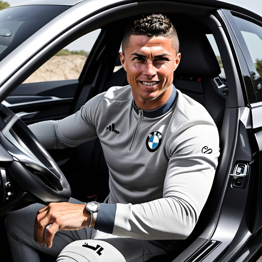 menga BMW ni rasmini chiqar va uni ichida RONALDObo'...