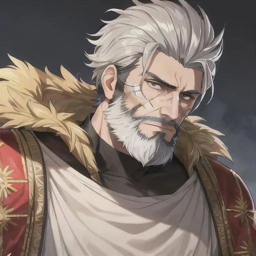 older Elf Wizard with Silver Hair in a Rust colored... | OpenArt