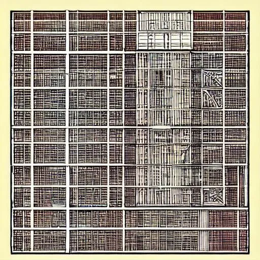 red square flat handprinted | OpenArt