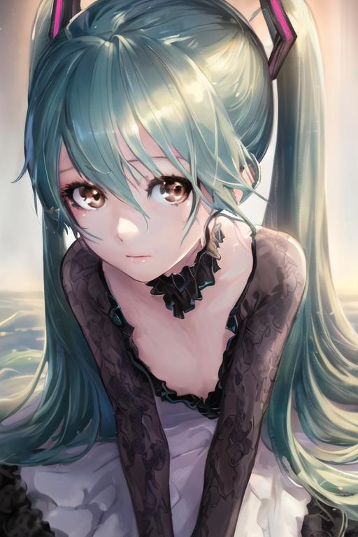 hatsune miku, best quality, realistic, masterpiece,...