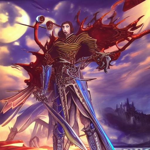 Cyber art style Sci Fi Castlevania | OpenArt