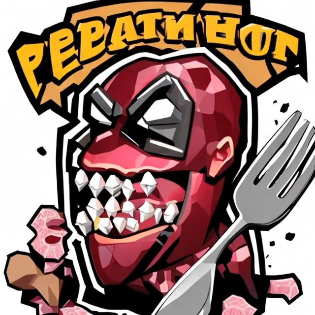 A steak eating superhero with diamond teeth that all... | OpenArt
