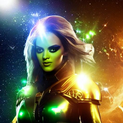 female alien warrior in space | OpenArt