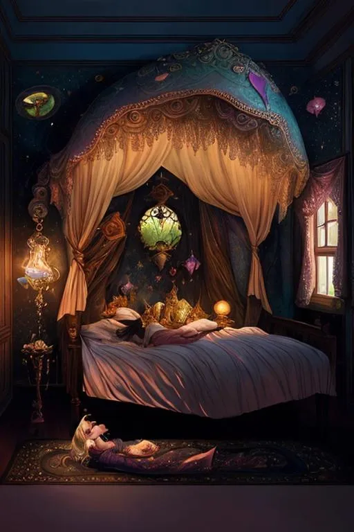 A magical sparkling bedroom that makes your dreams t...