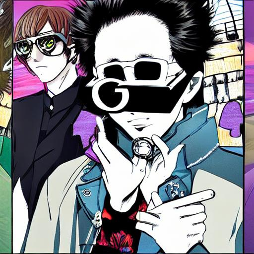 Gucci Shades. Anime. Manga. Confident.