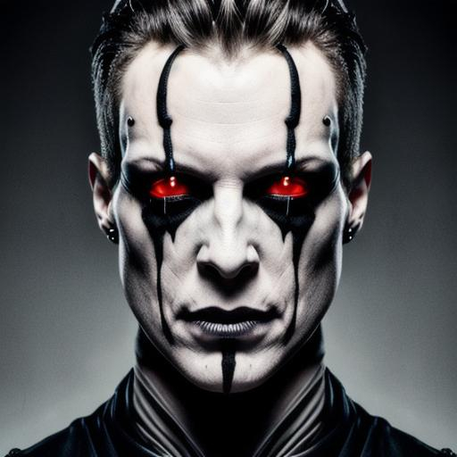 Photorealistic Dark Horror Androgynies Male of with... | OpenArt